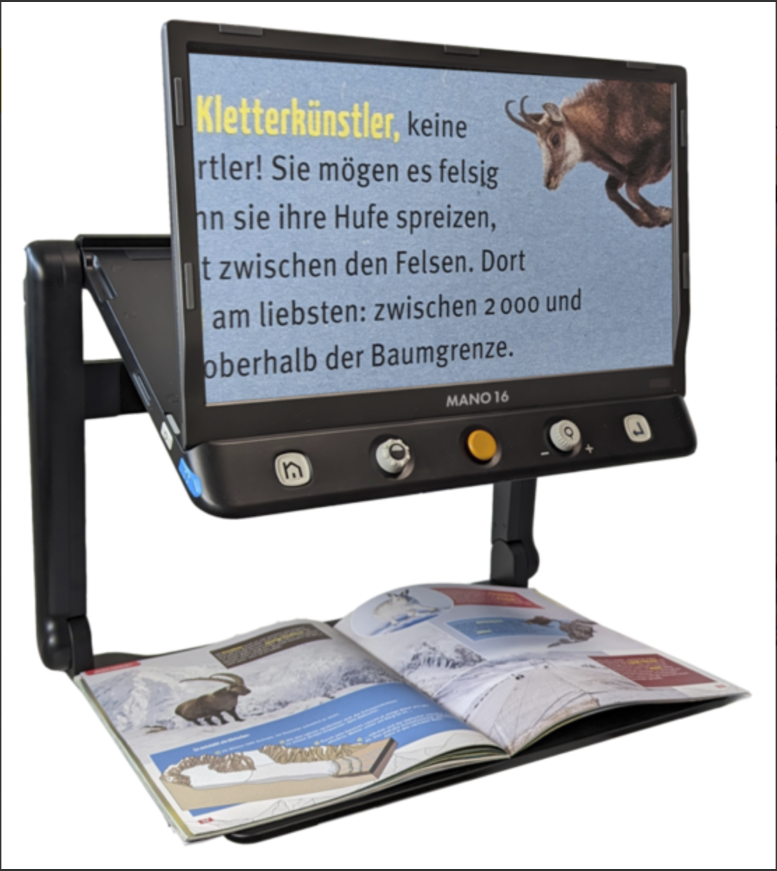 Elektronische Lupe MANO 16 – VisiAid - Sehhilfen.